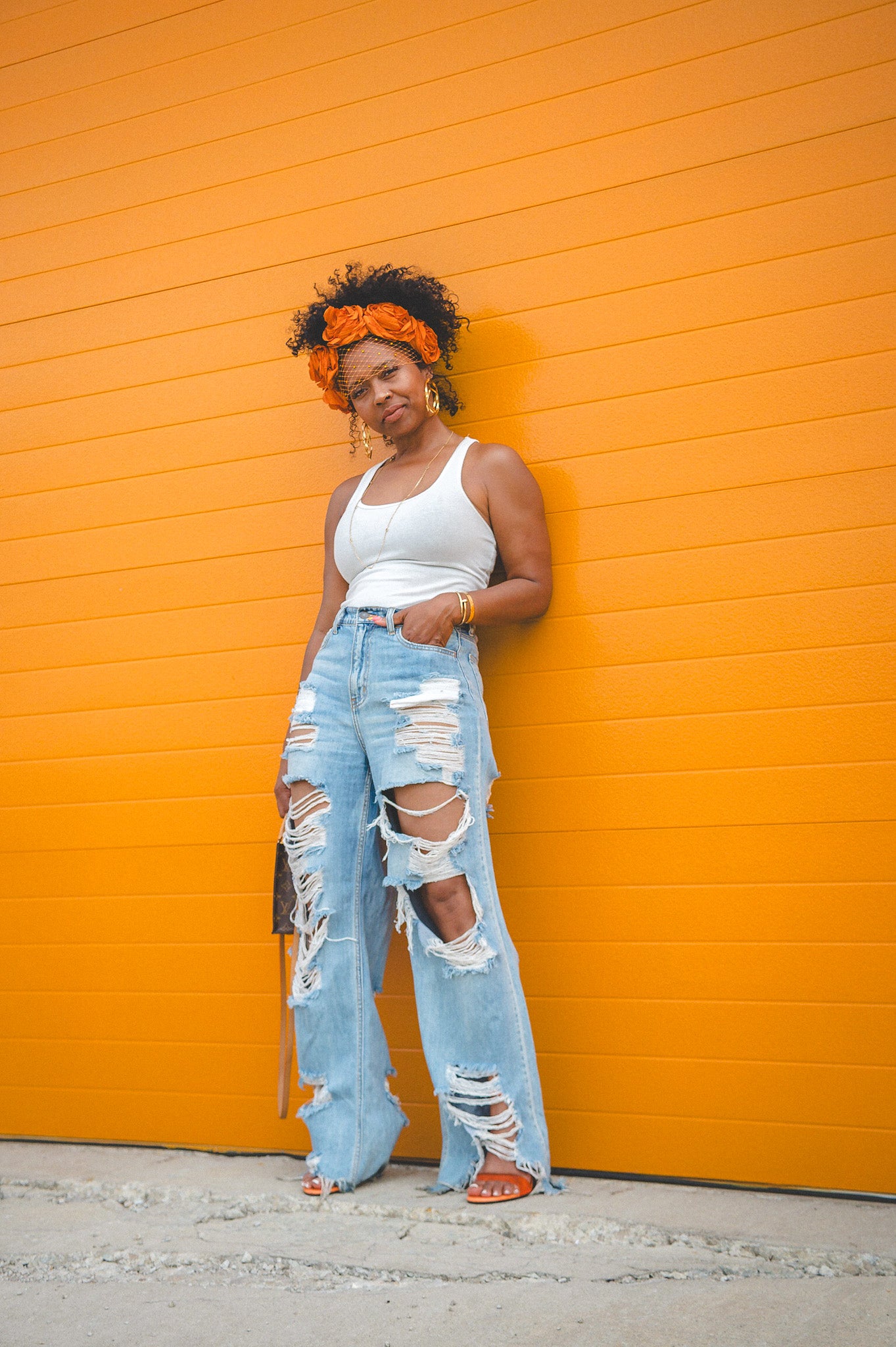 DISTRESSED HIGH RISE JEANS AVAILABLE UP TO SIZE 13 SWEENEE distressed-high-rise-jeans-available-up-to-size-13-sweenee